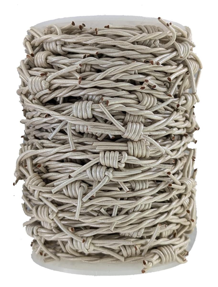 Leather Barbed Wire Cord Beige – jtcraftingshop
